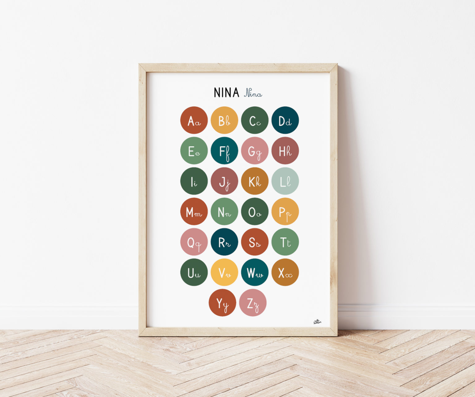 Alphabet - capitales et cursives - Boho Colors - Hello Bonheur