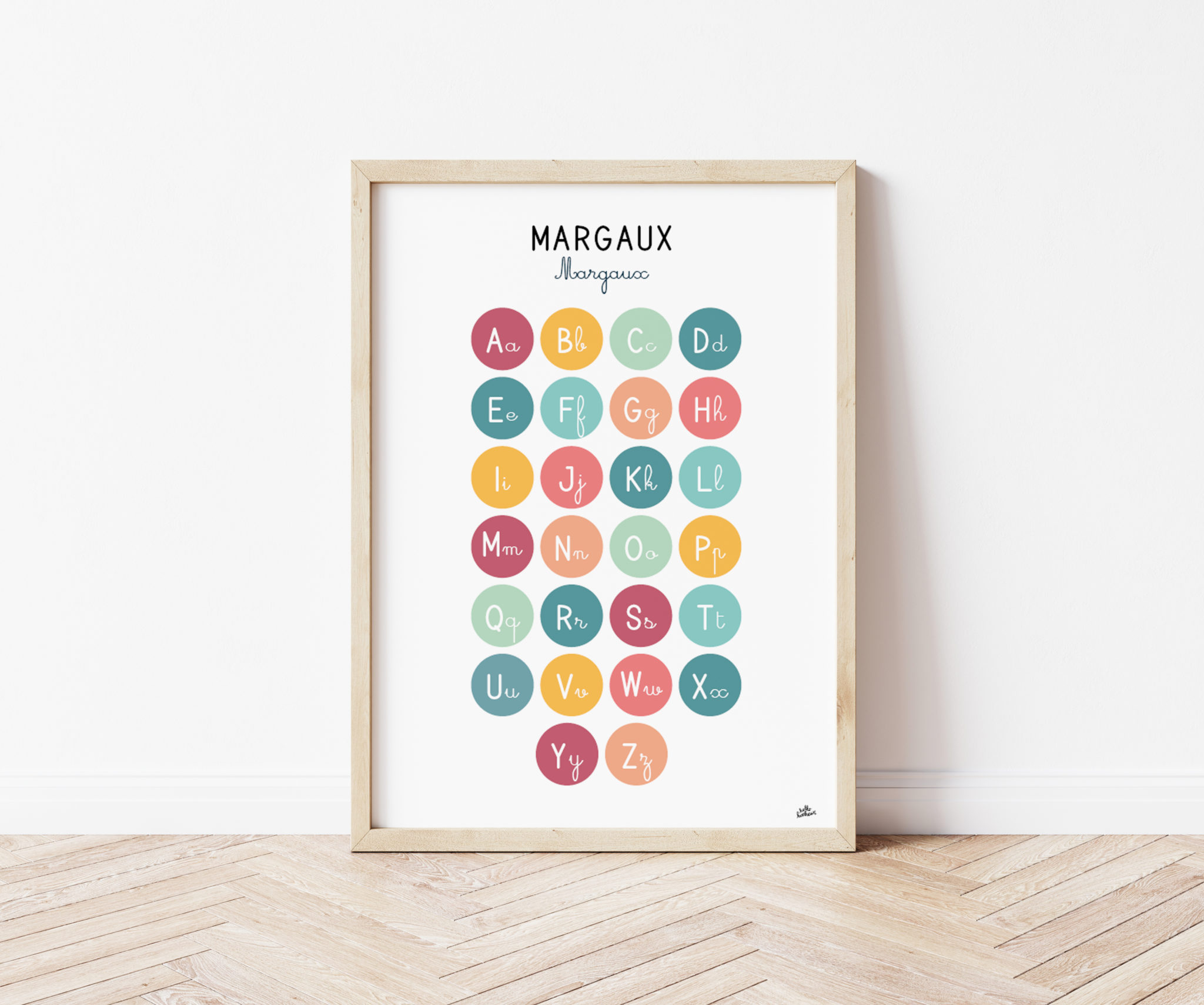 Alphabet - capitales et cursives - Boho Colors - Hello Bonheur